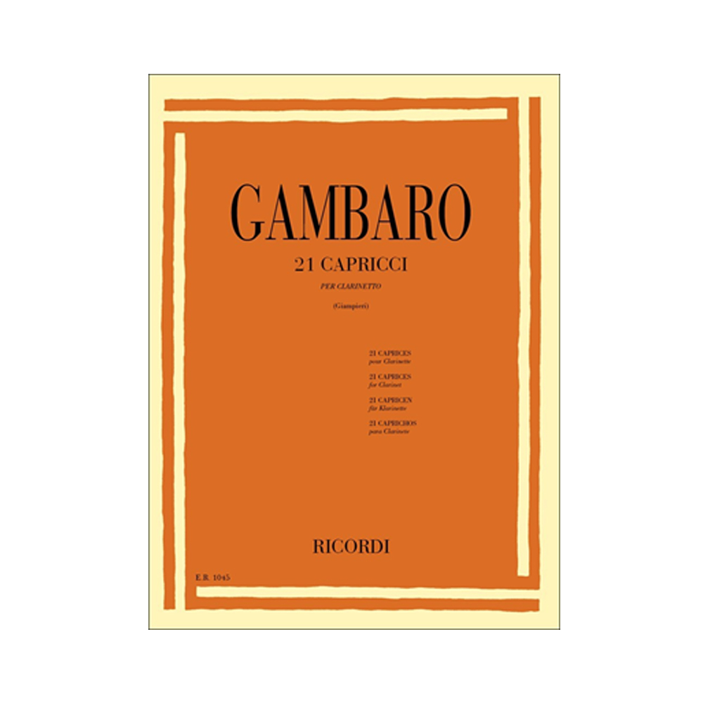 GAMBARO – 21 CAPRICCI - Barone Musica
